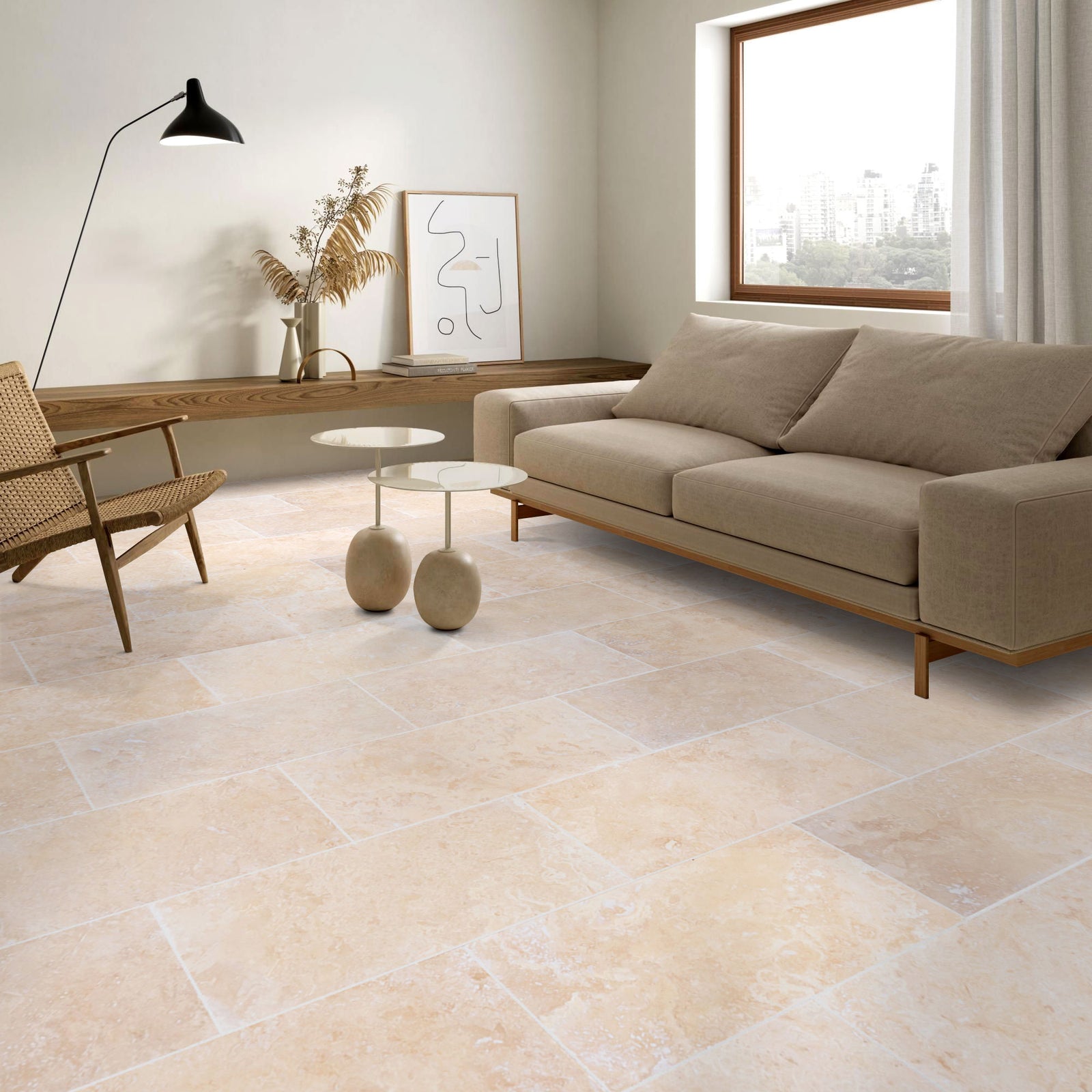 Tuscany Beige Travertine Tiles Honed and Filled Floor and Wall Tile