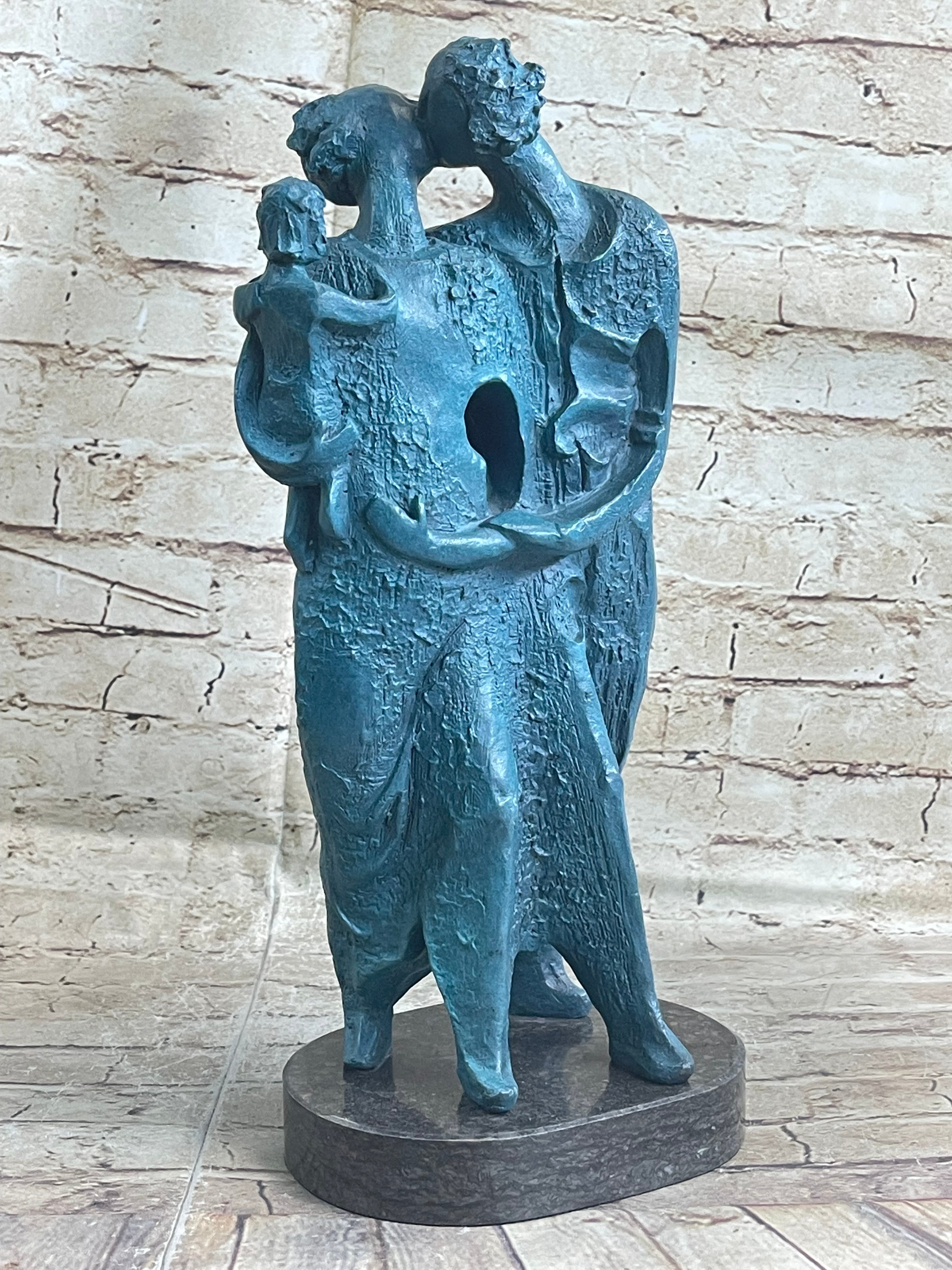 SALVADOR DALI HOMMAGE - BRONZE SCULPTURE - THE FAMILY- 100 % BRONZE ST