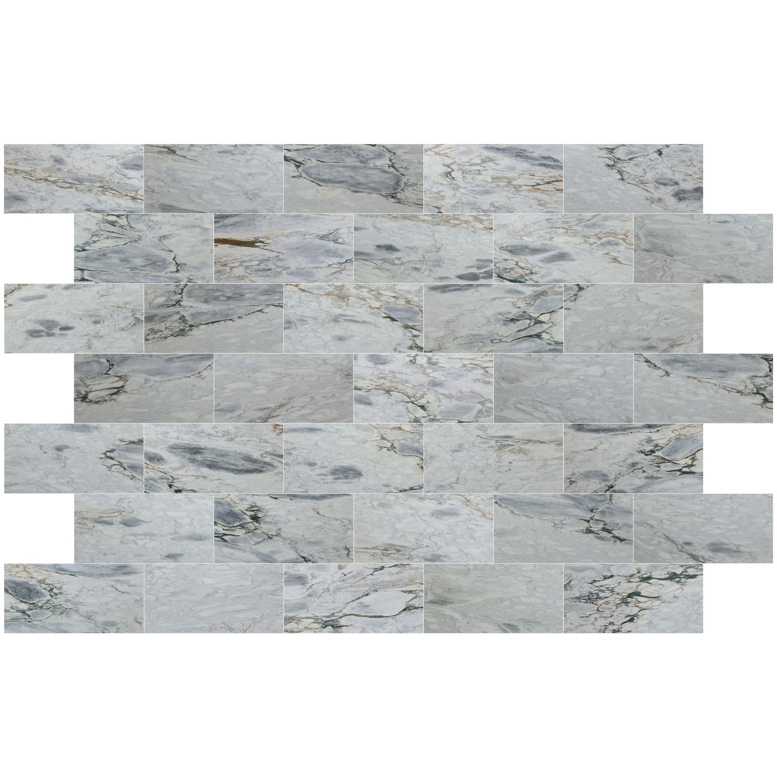 Aqua White Exotic Marble Polished Floor and Wall Tile - Large Format
