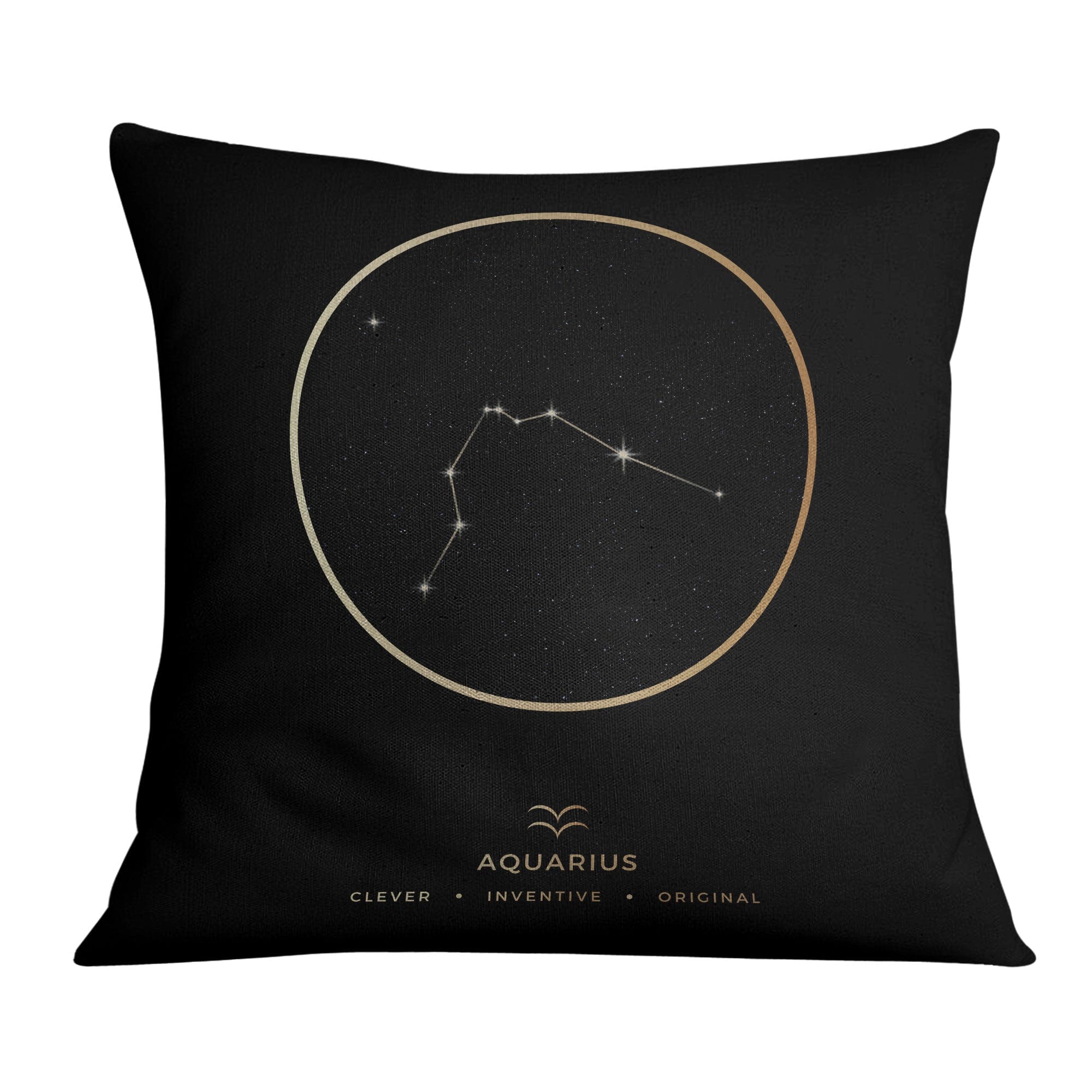 Aquarius Traits Gold Cushion
