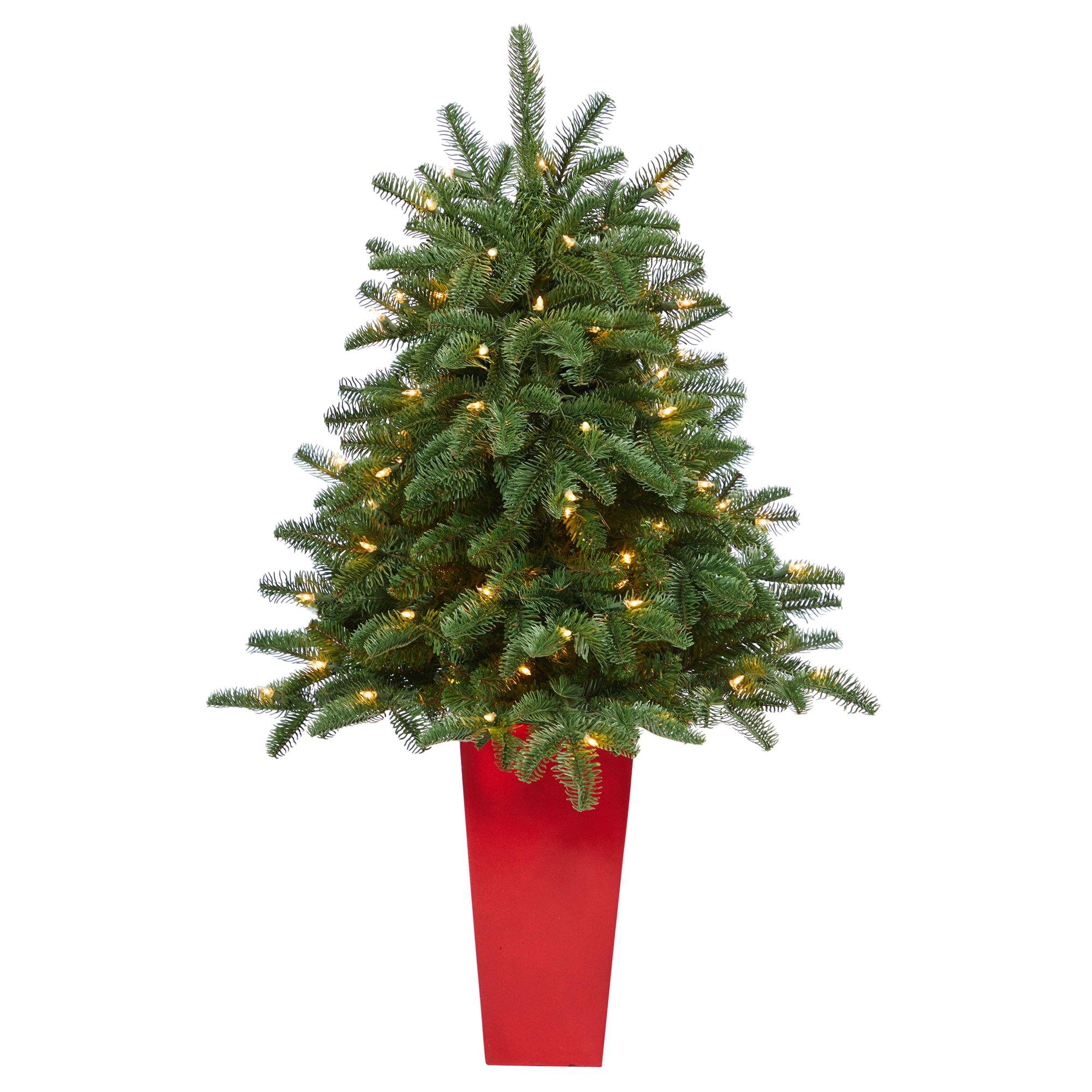 3.5’ South Carolina Spruce Artificial Christmas Tree with 100 White Wa