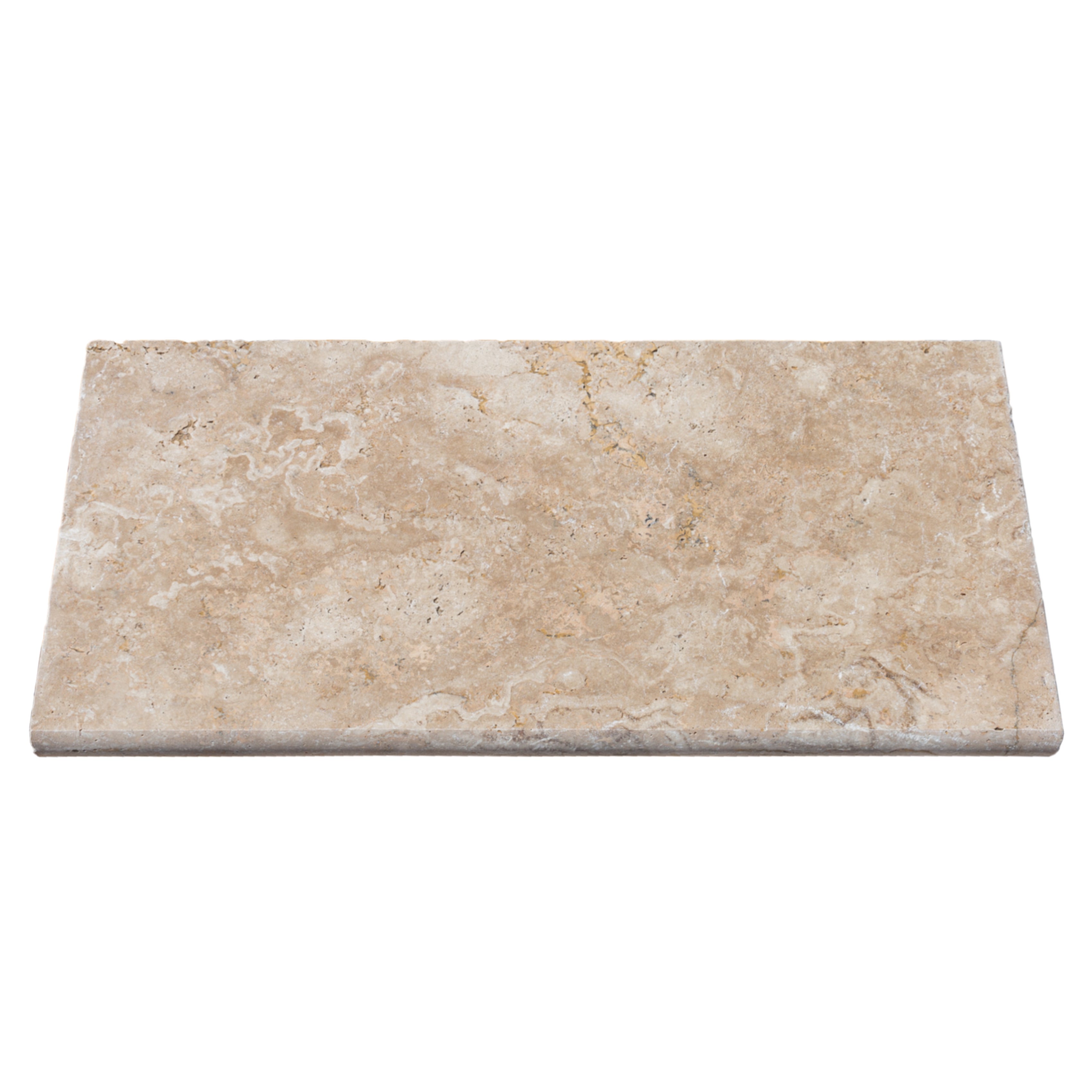 Aspendos Beige 12"x24" Tumbled Travertine Pool Coping