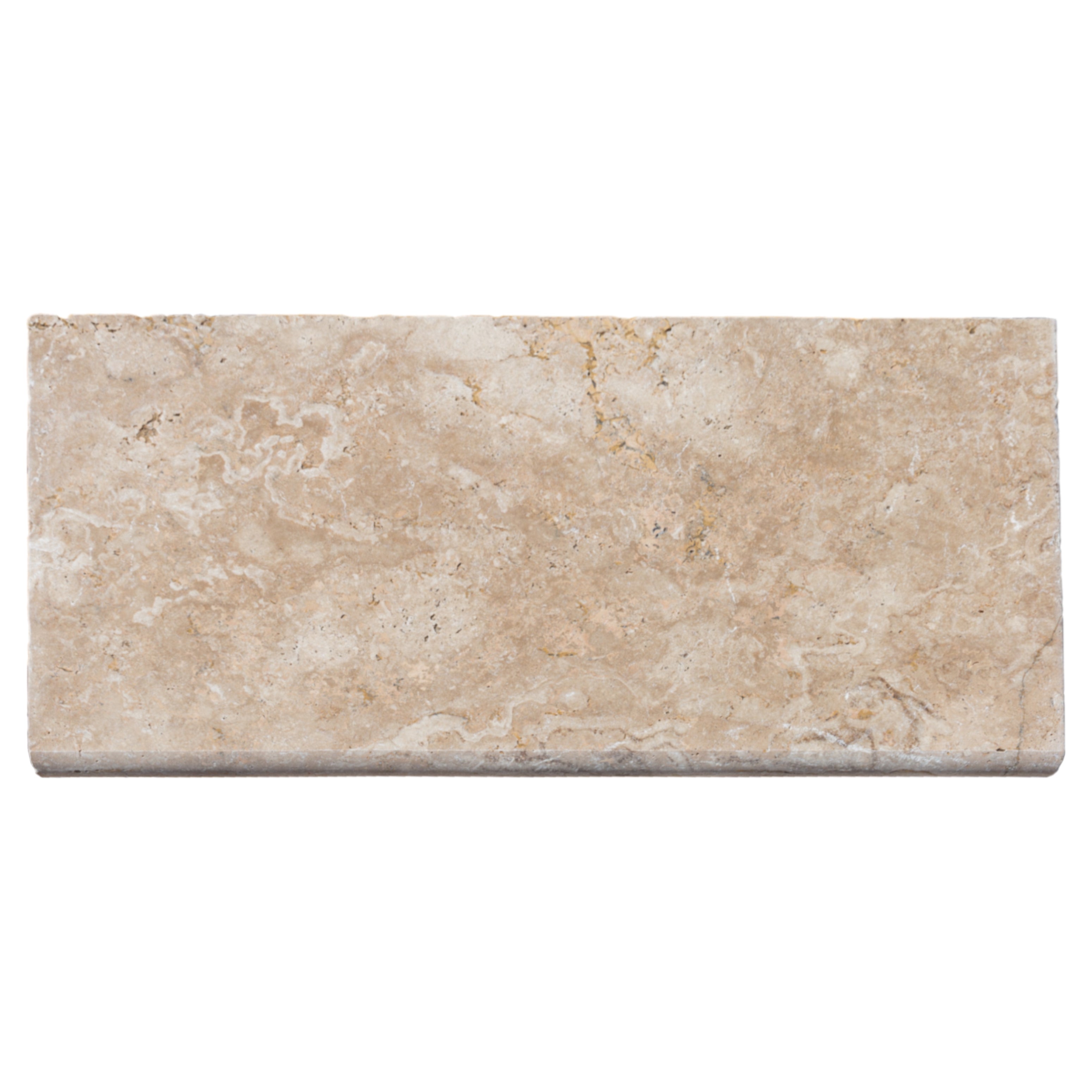 Aspendos Beige 12"x24" Tumbled Travertine Pool Coping