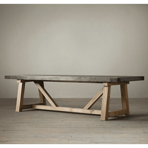 Barocco Valhalla Design Lightweight Concrete Rectangular Dining Table