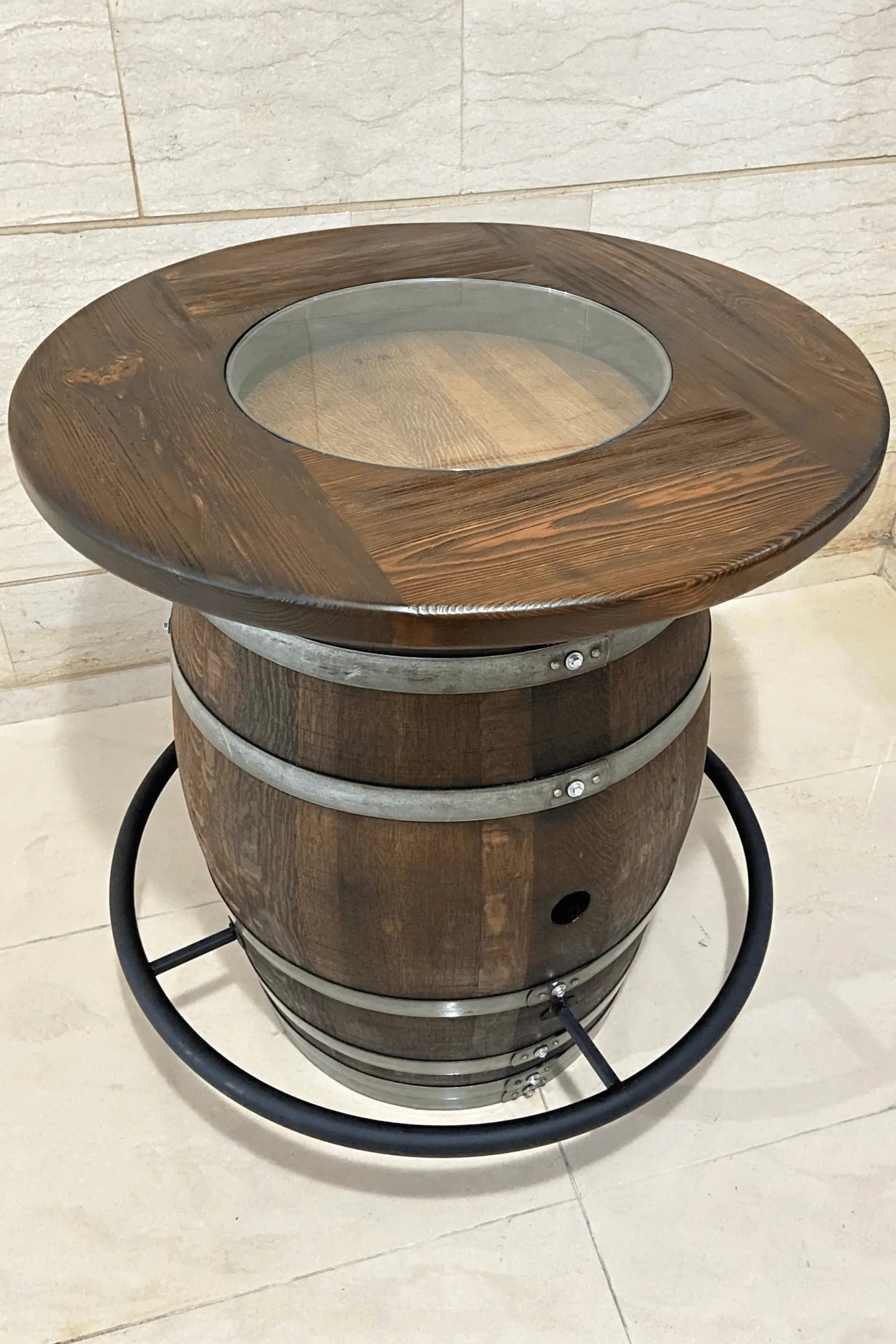 Whiskey and Wine Barrel Footrest, Fits Any Standard 53-59 Gallon Barre