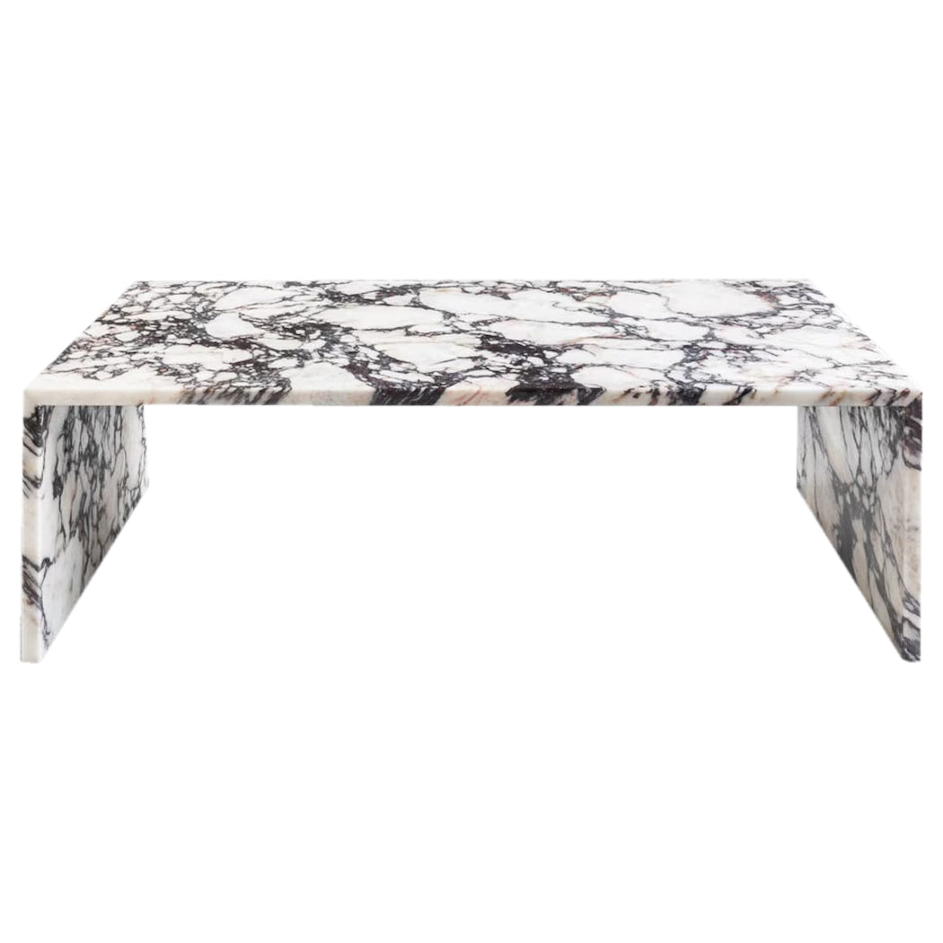 Calacatta Viola Marble Plain Design Coffee Table (W)20" (L)36" (H)12"