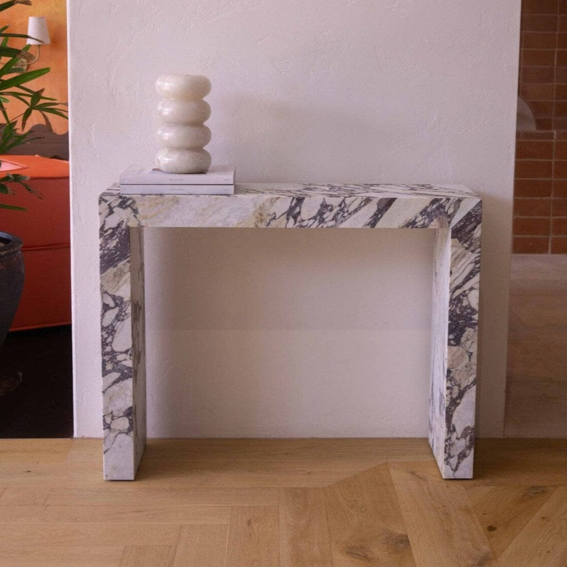 Calacatta Viola Marble Console Polished (W)12" (L)40" (H)30"
