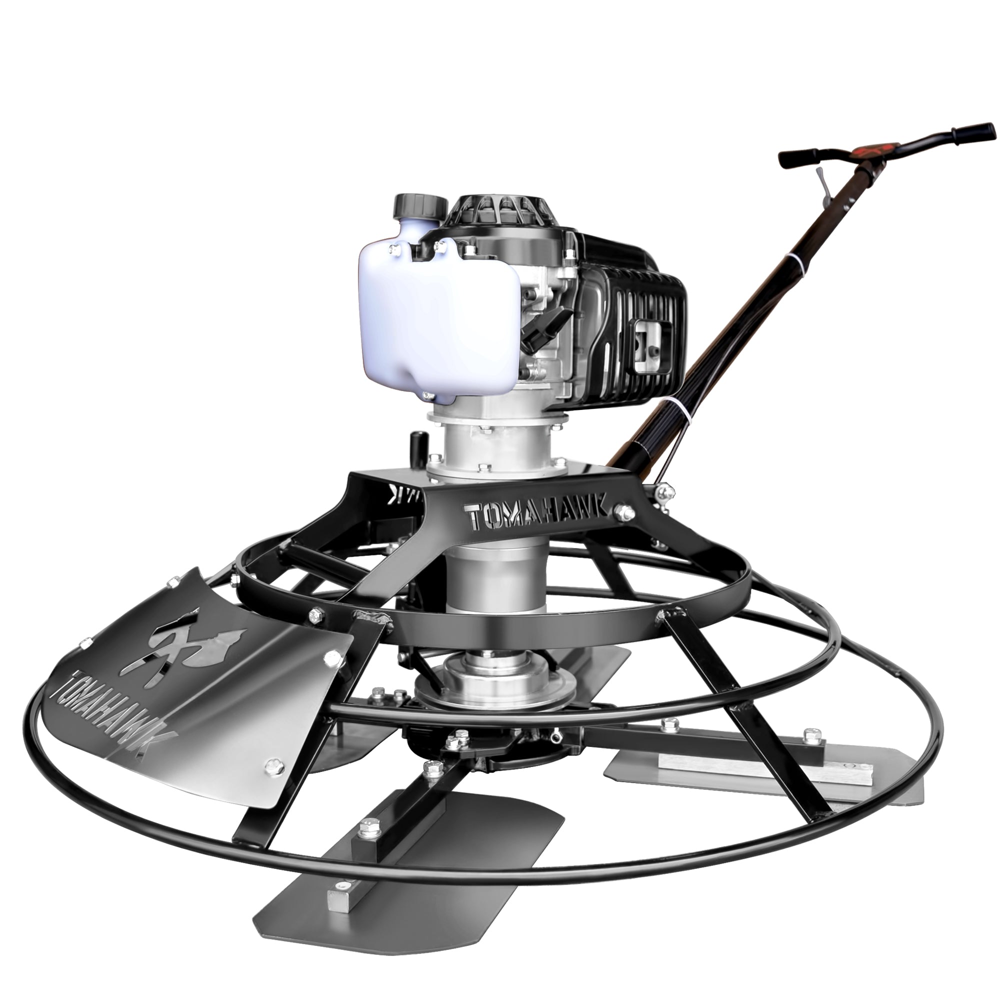 30" Portable Concrete Power Trowel with 18ft Bull Float Handle 37cc En