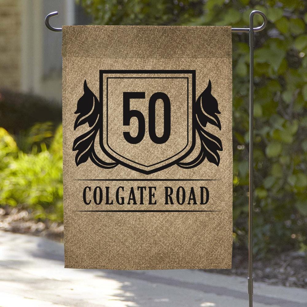 Custom Personal Address Garden Flag