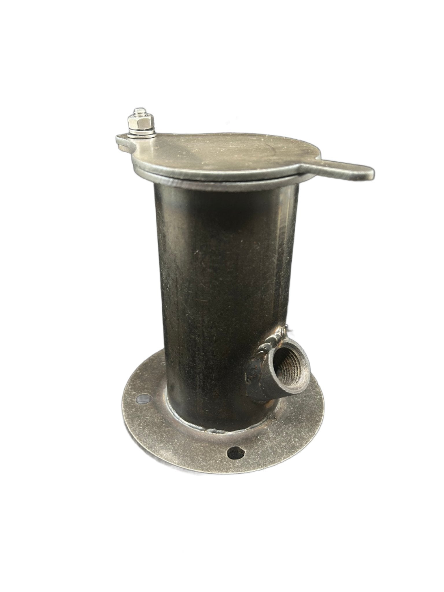 Drum Smoker Exhaust with Dial Thermometer Port | Easy Temperature Cont