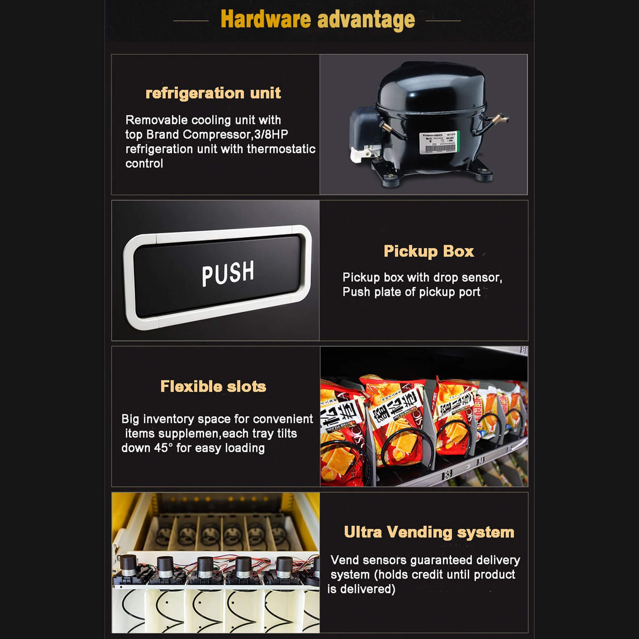 Epx Extra Large 6FT Snacks And Drinks Combo Vending Machine With Dual