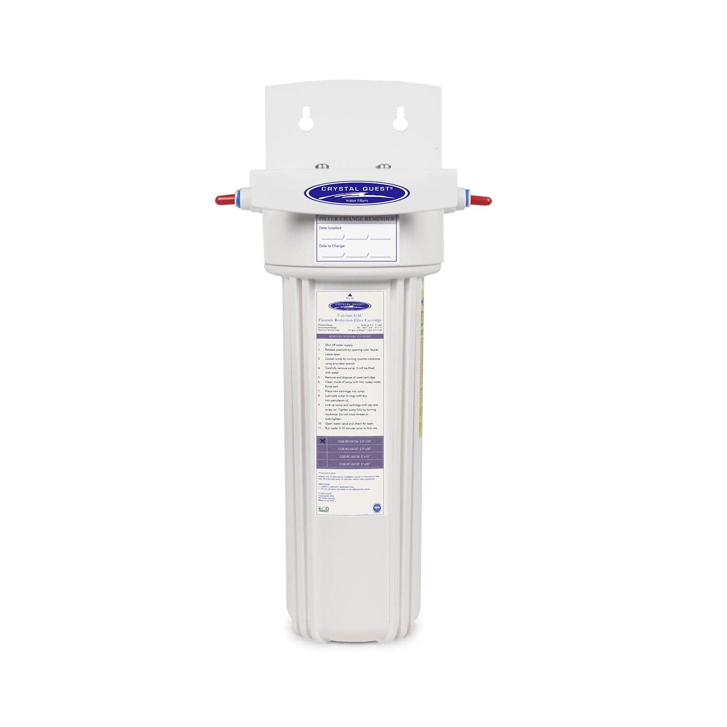 Fluoride Removal + SMART Refrigerator / In-line Water Filter System