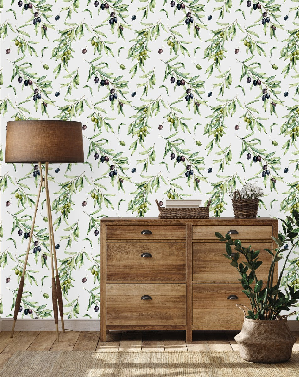 Voguish Olive Tree Wallpaper Chic
