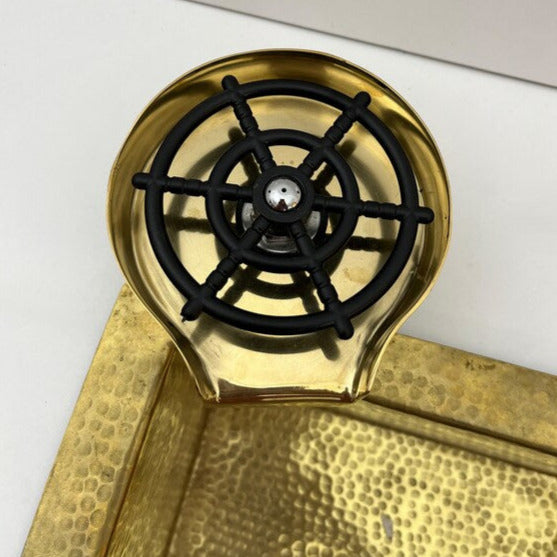 Unlacquered Brass Glass Rinser For Kitchen Sinks, Glass rinser for kit