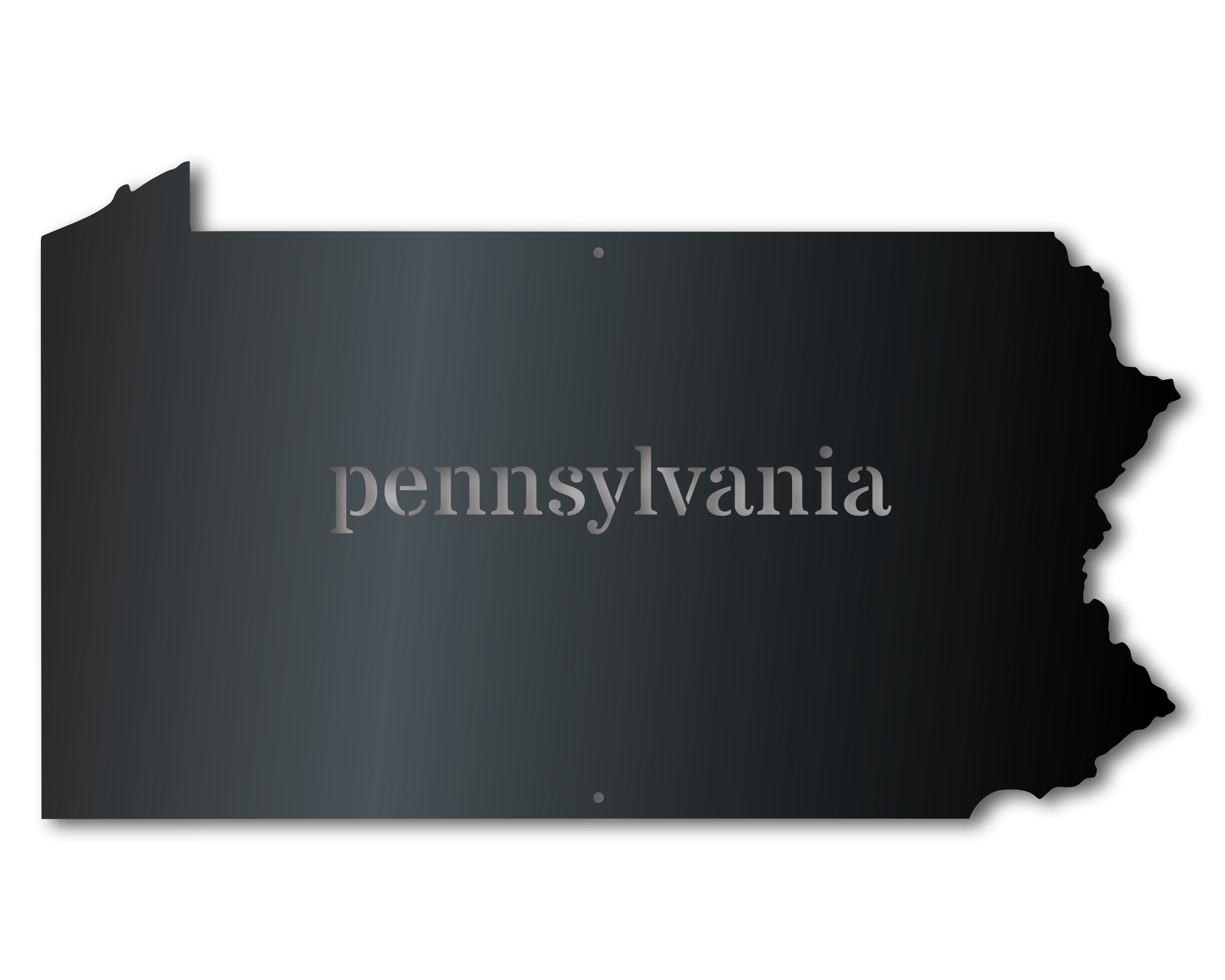 Metal Pennsylvania Wall Art - Custom Metal US State Sign - 14 Color Op