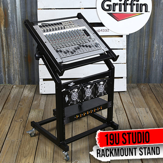 Rack Mount Rolling Stand & Adjustable Mixer Platform Rails by GRIFFIN