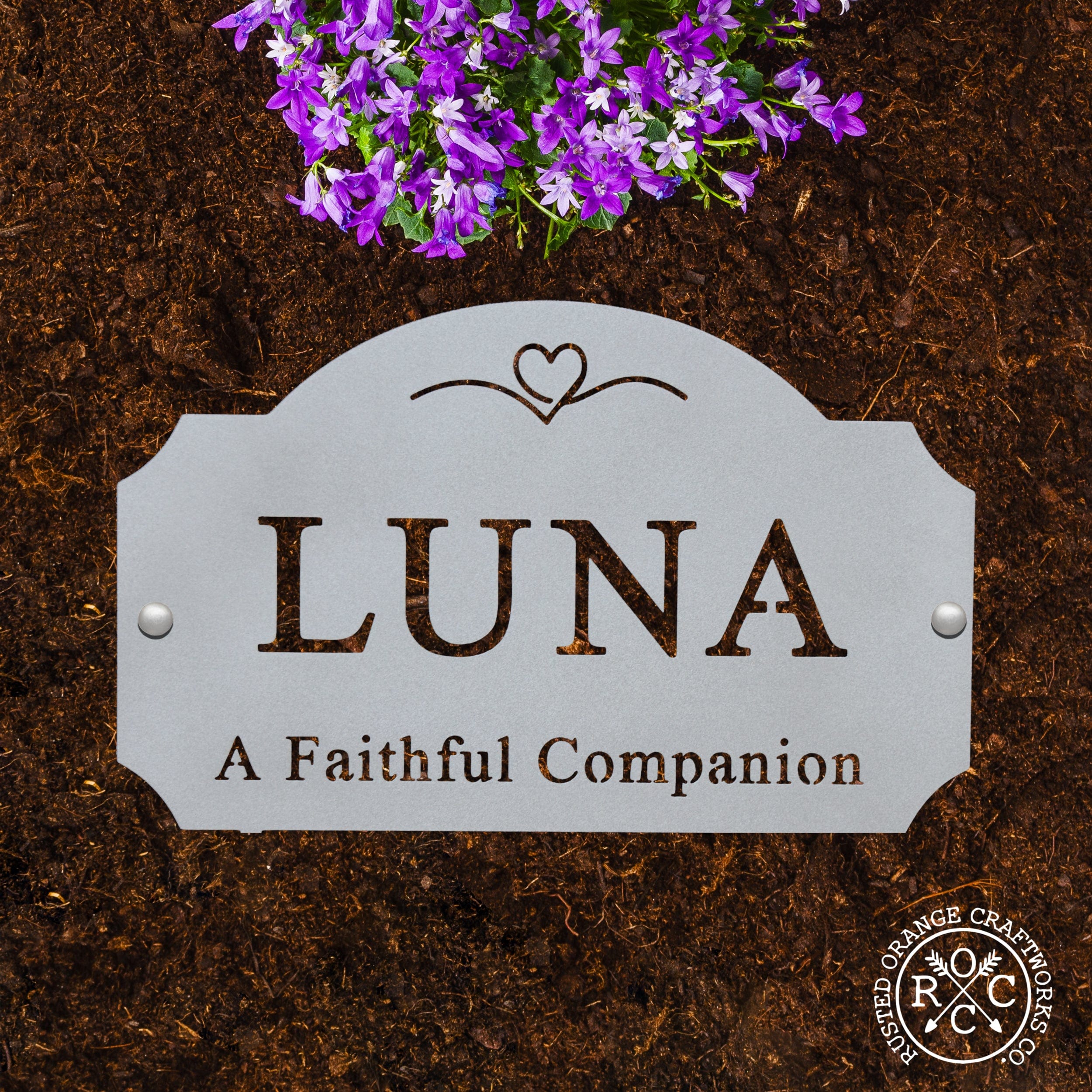 Pet Grave Marker - Flat Lay - Personalized Pet Memorial Plaques