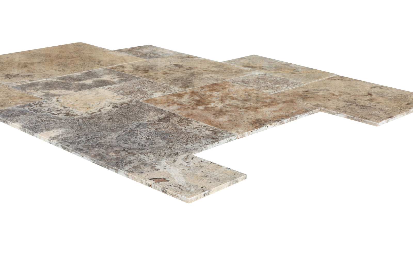 Silver Antique Pattern Travertine Tile