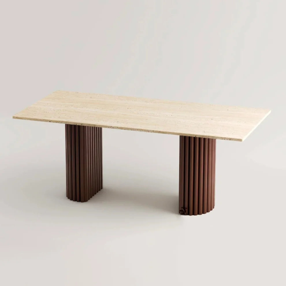 Kia Travertine Dining Table