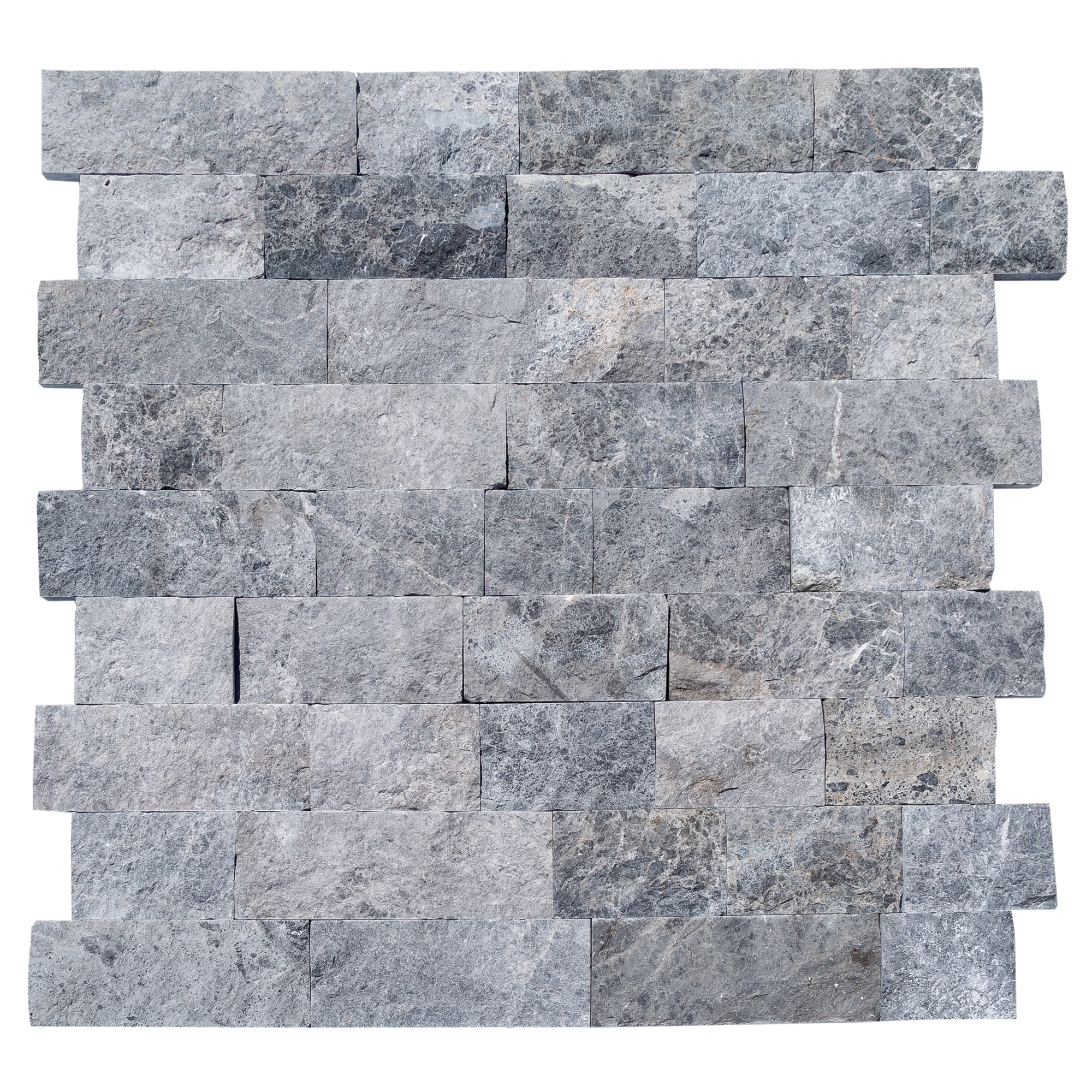 Tundra Gray 4"xFree Length Split-face Natural Travertine Wall Tile