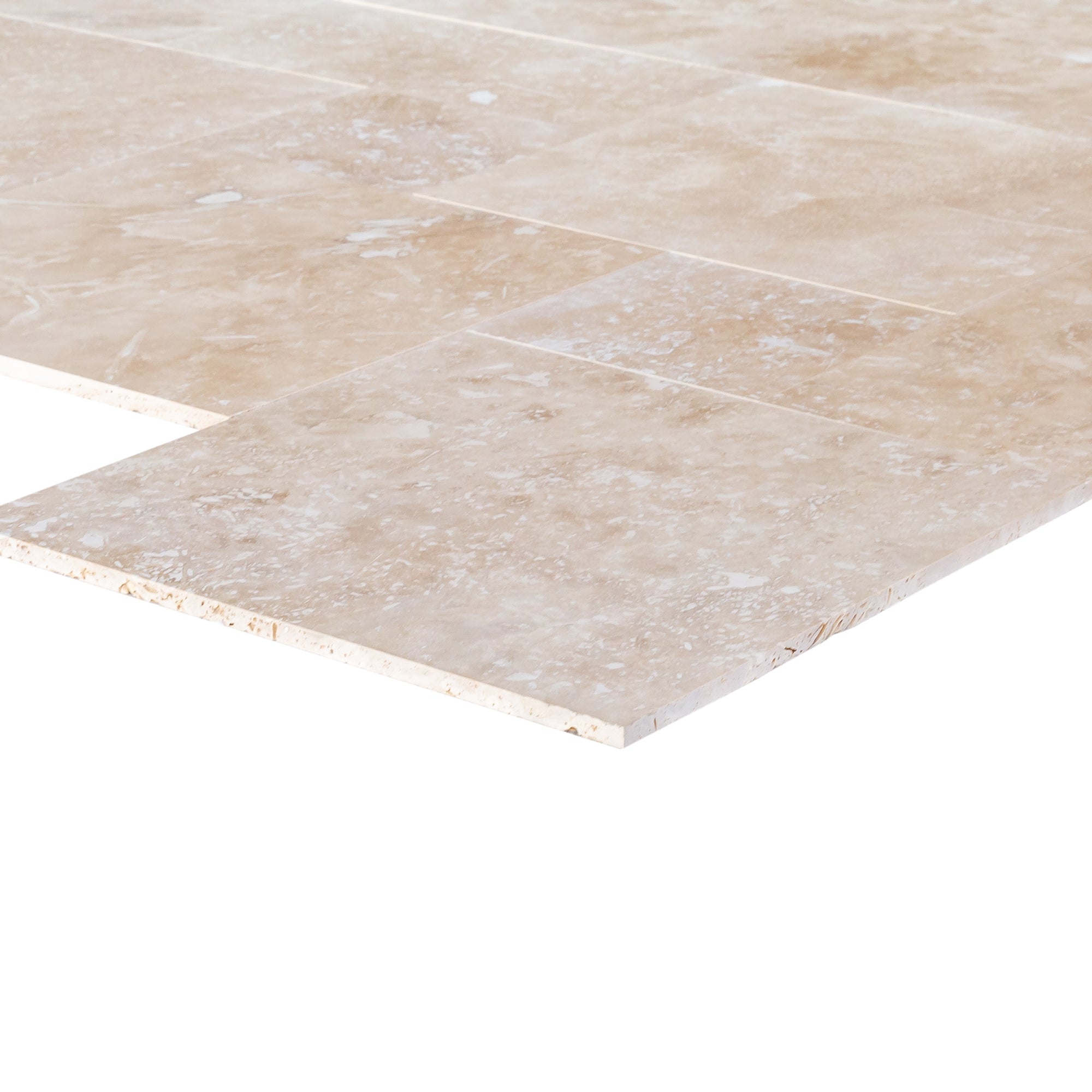 Tuscany Beige Travertine Tiles 4 sized Pattern Honed and Filled