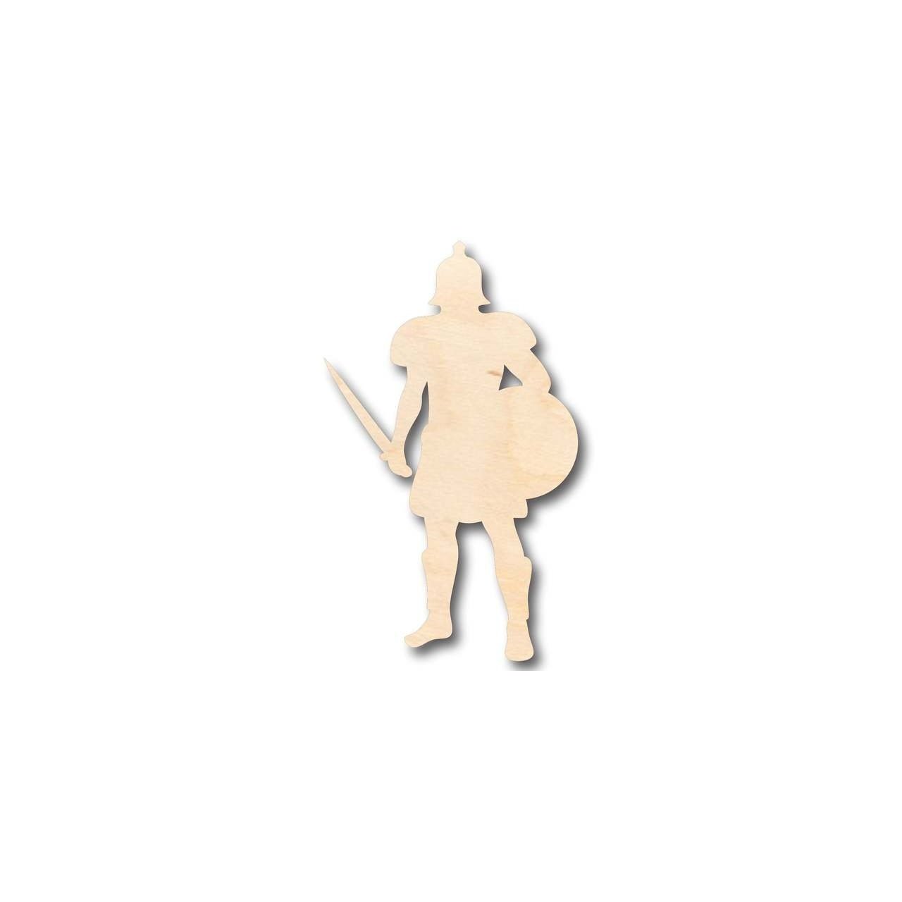 Unfinished Wood Gladiator Shape - Roman History - Craft - up to 46" DI