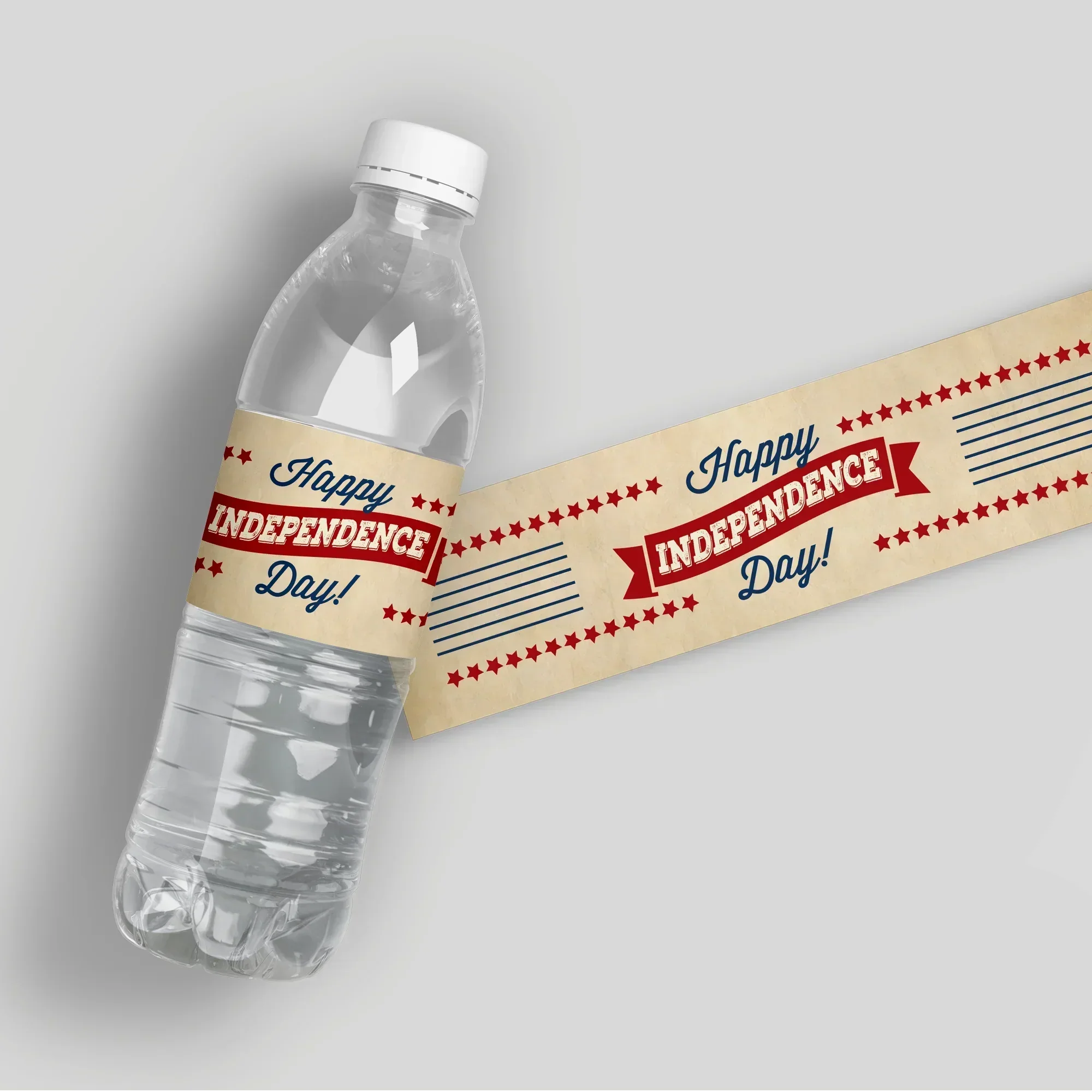 Vintage Independence Water Bottle Labels