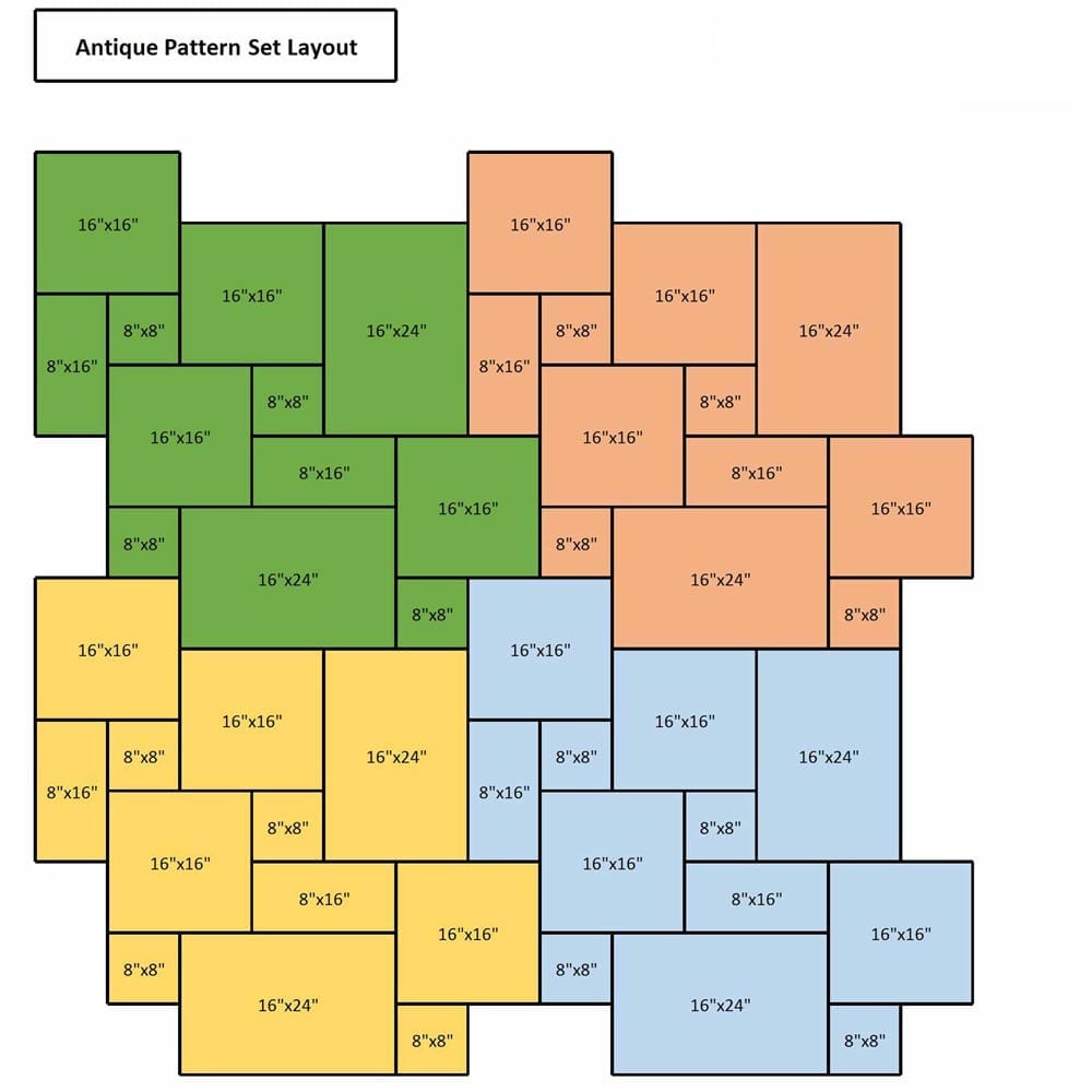 Bluestone Versailles Pattern Marble Tile Sandblasted, Brushed