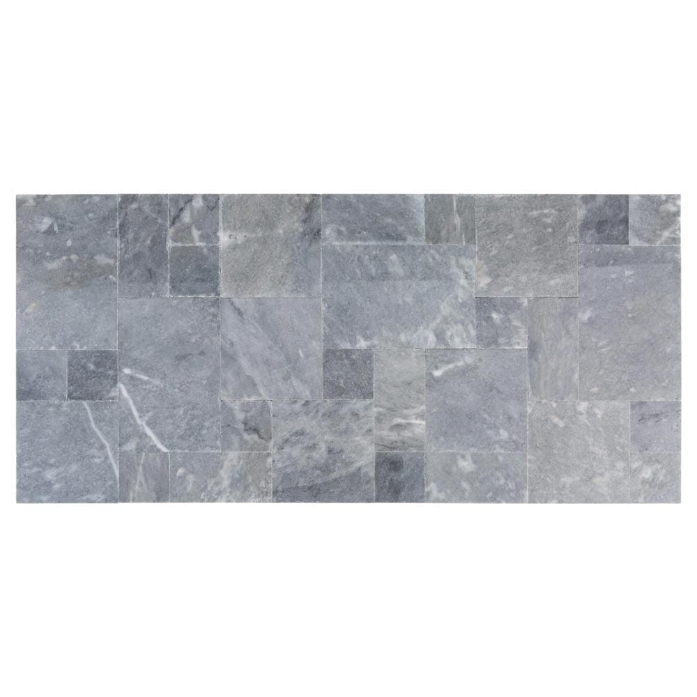 Bluestone Versailles Pattern Marble Tile Sandblasted, Brushed