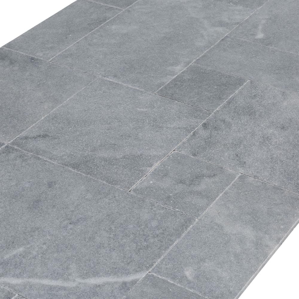 Bluestone Versailles Pattern Marble Tile Sandblasted, Brushed