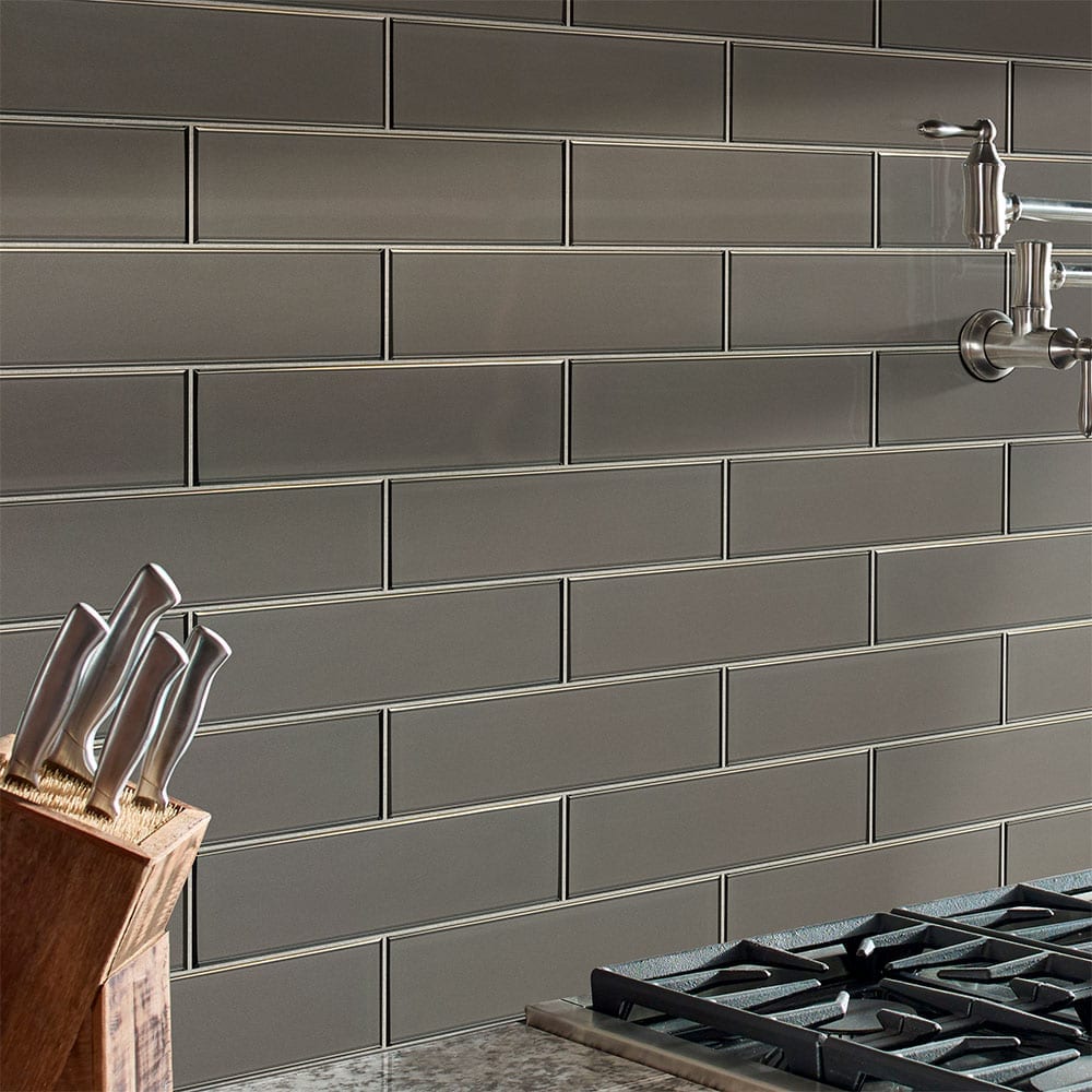 MSI Champagne Bevel 4"x12" Textured Glass Subway Tile