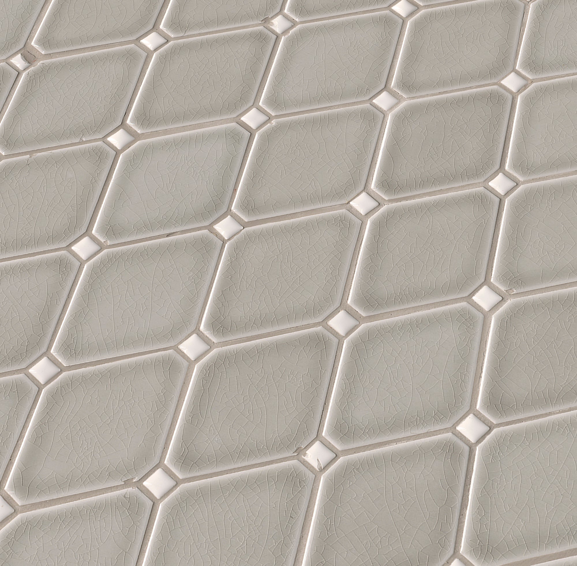 MSI Dove Gray Diamond 12.28"x12.8" Ceramic Mesh-Mounted Mosaic Tile