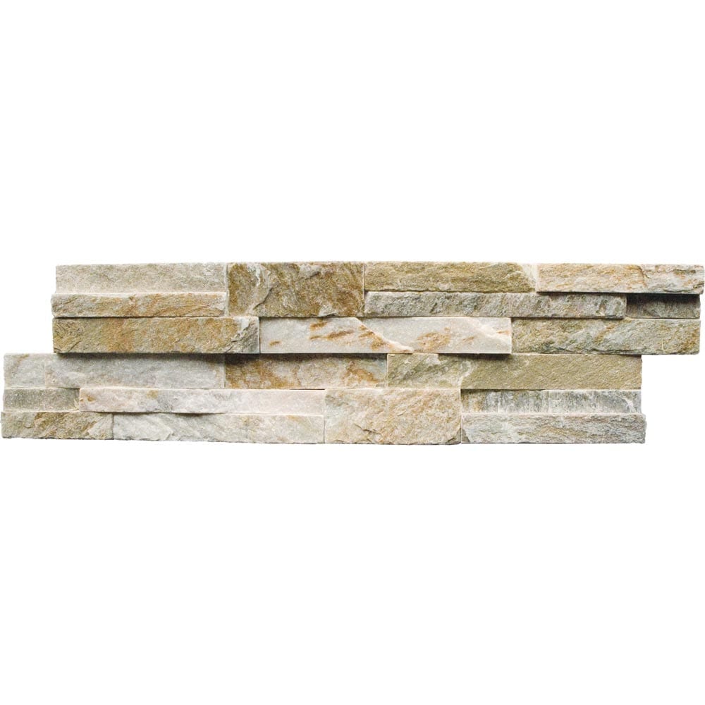 MSI Rockmount Golden Honey Splitface Ledger Panel Quartzite Wall Tile