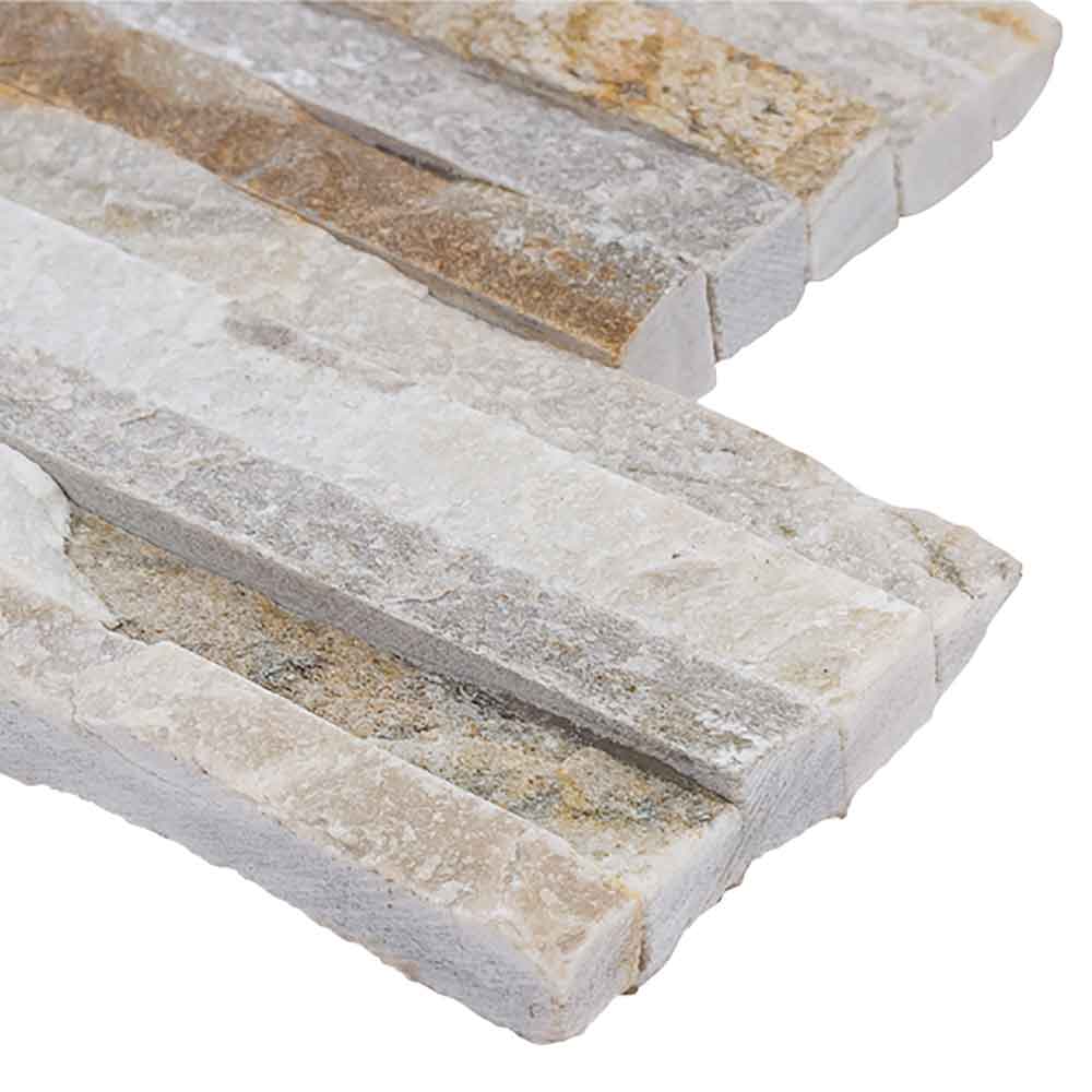 MSI Rockmount Golden Honey Splitface Ledger Panel Quartzite Wall Tile