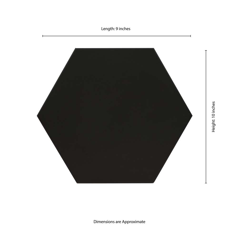 MSI Hexley Graphite 9"x10.5" Hexagon Matte Porcelain Field Tile