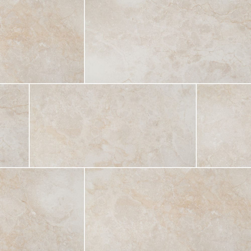 Ansello Ivory 12"x24" Glazed Ceramic Floor and Wall Tiles by MSI