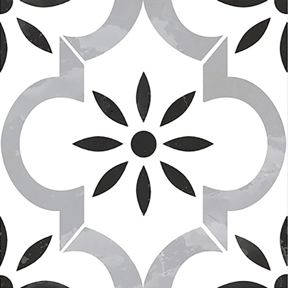 Azila Encaustic 8"x8" Matte Glazed Porcelain Floor and Wall Tiles by MSI
