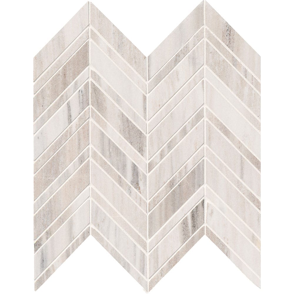 MSI Palisandro Chevron Marble Mesh-Mounted Mosaic Tile