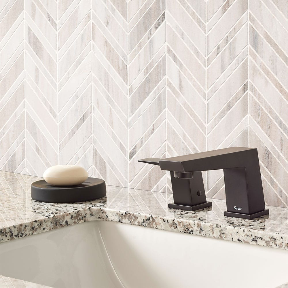 MSI Palisandro Chevron Marble Mesh-Mounted Mosaic Tile
