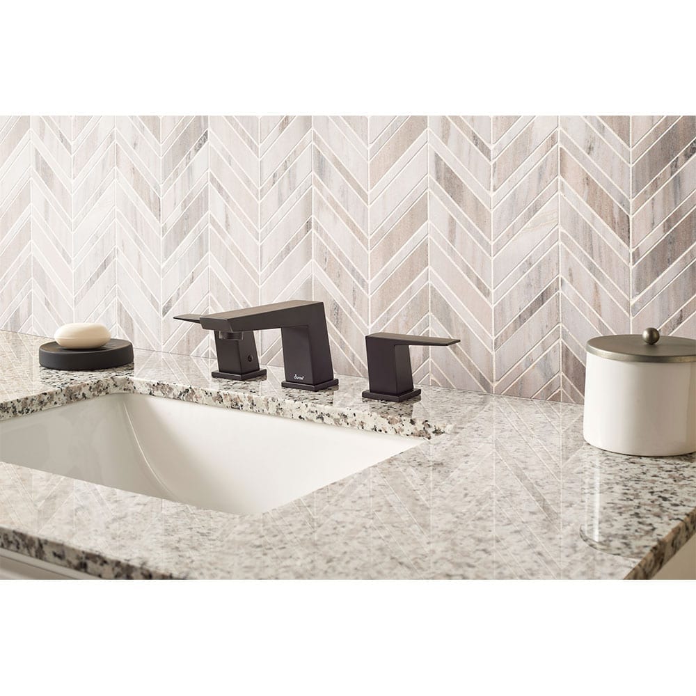 MSI Palisandro Chevron Marble Mesh-Mounted Mosaic Tile