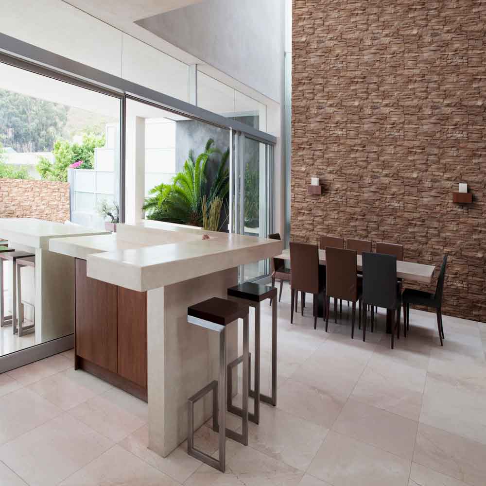 MSI Terrado Peninsula Earth Stacked Natural Manufactured Stone Flats
