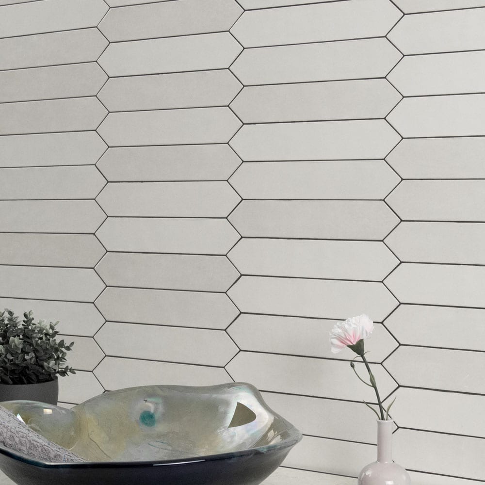 Renzo Dove Pickett Glossy Ceramic Tile