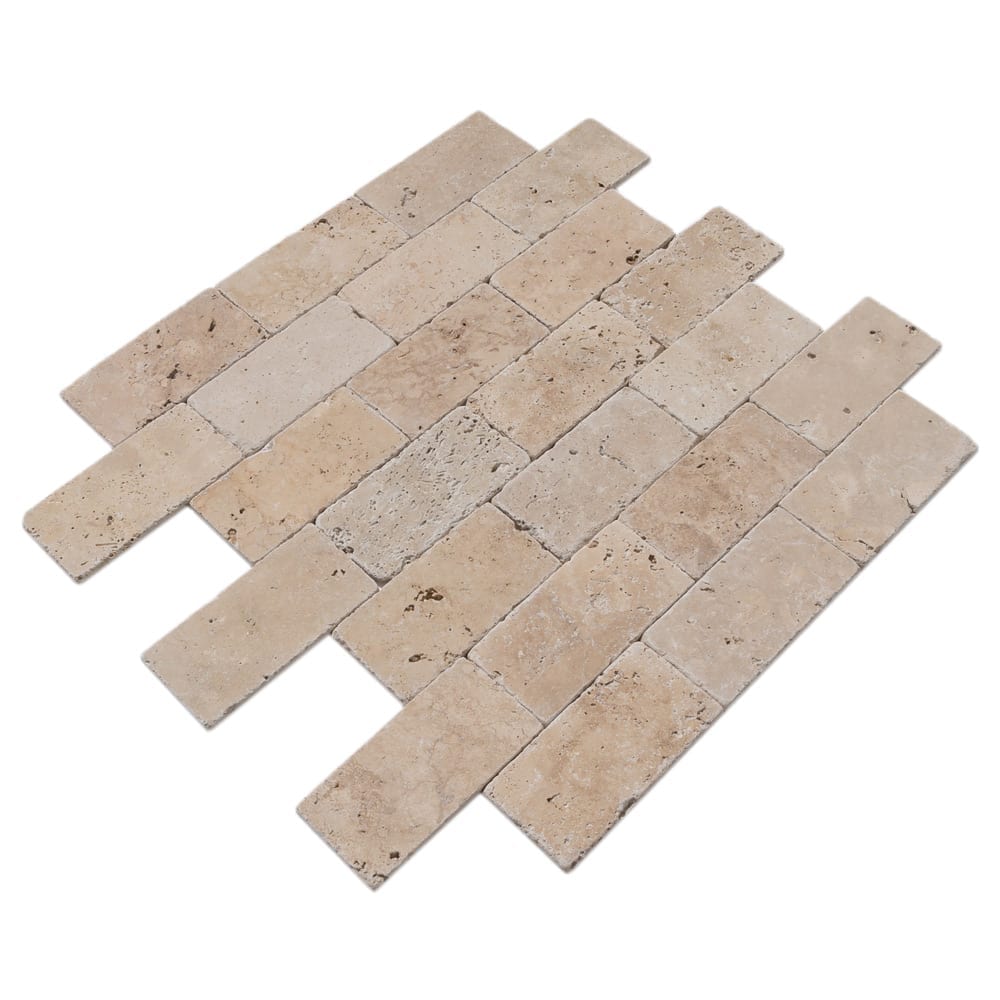 Riverbed Walnut Travertine Tumbled Floor and Wall Tile - Livfloors Col