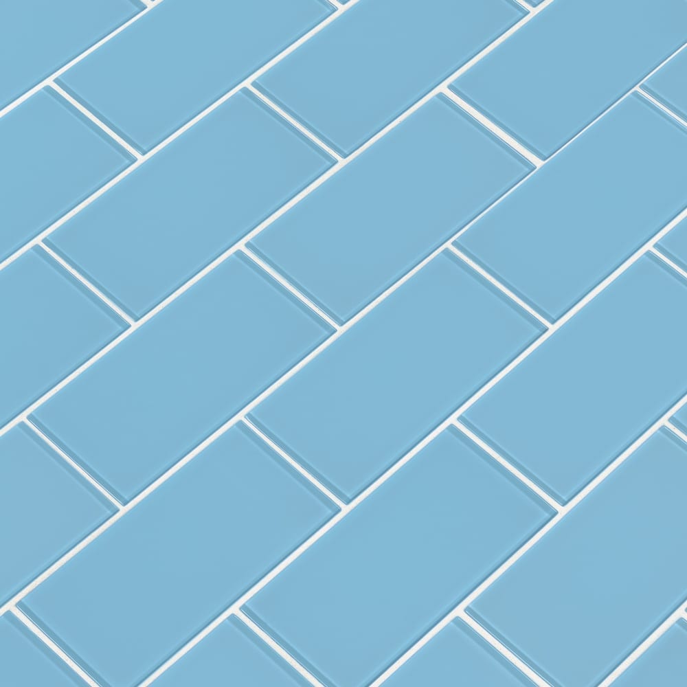 MSI Royal Azure Glossy Glass Blue Subway Tile