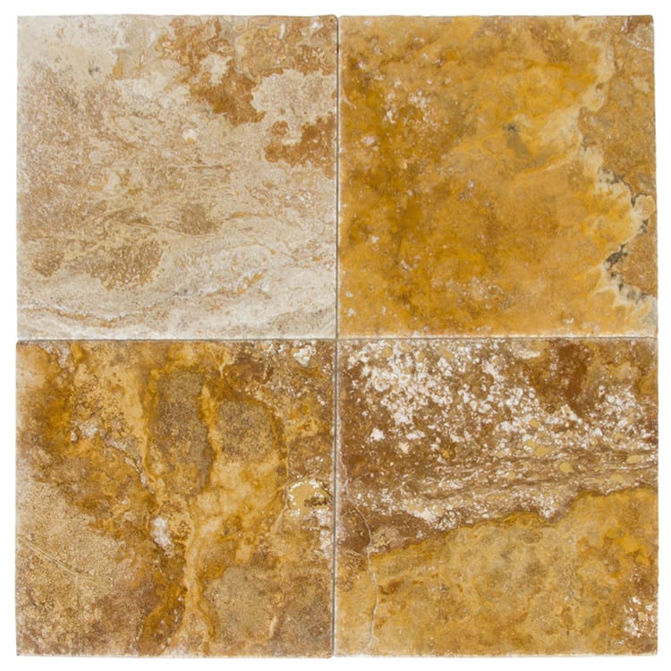 Scabos Travertine Tile Brushed and Chiseled Floor and Wall Tile - Livf