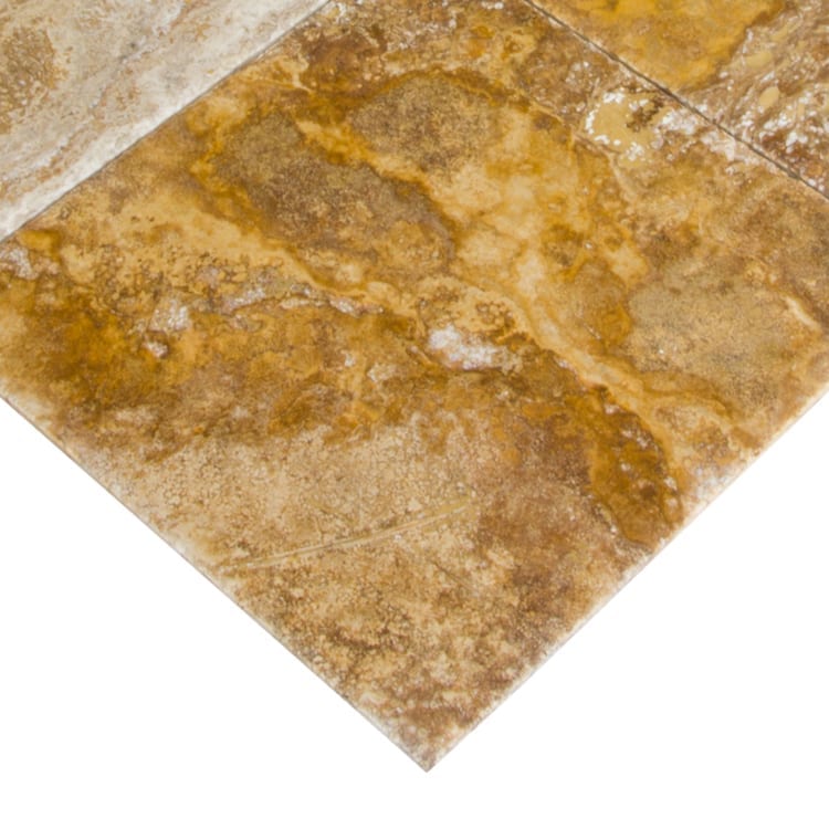 Scabos Travertine Tile Brushed and Chiseled Floor and Wall Tile - Livf