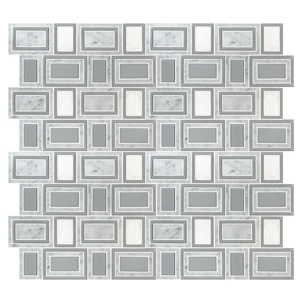 Soho Stax Glass Stone Mesh-Mounted Mosaic Tile - MSI Collection