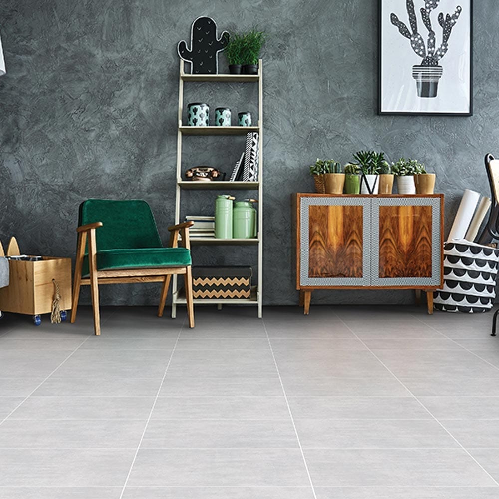 Buy Stroke Nickel Stroke Semimatte Porcelain Floor and Wall Tile