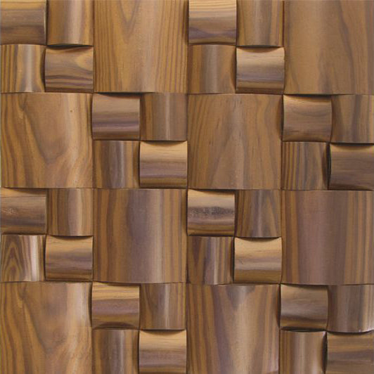 US Pine Pattern Straw Thermowood Mesh-mounted Mosaic Wall Tile - Livfl