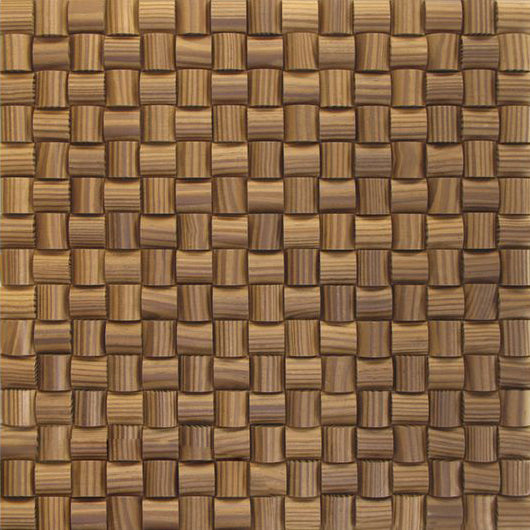 US Pine Straw Thermowood Mesh-mounted Mosaic Wall Tile - Livfloors Col